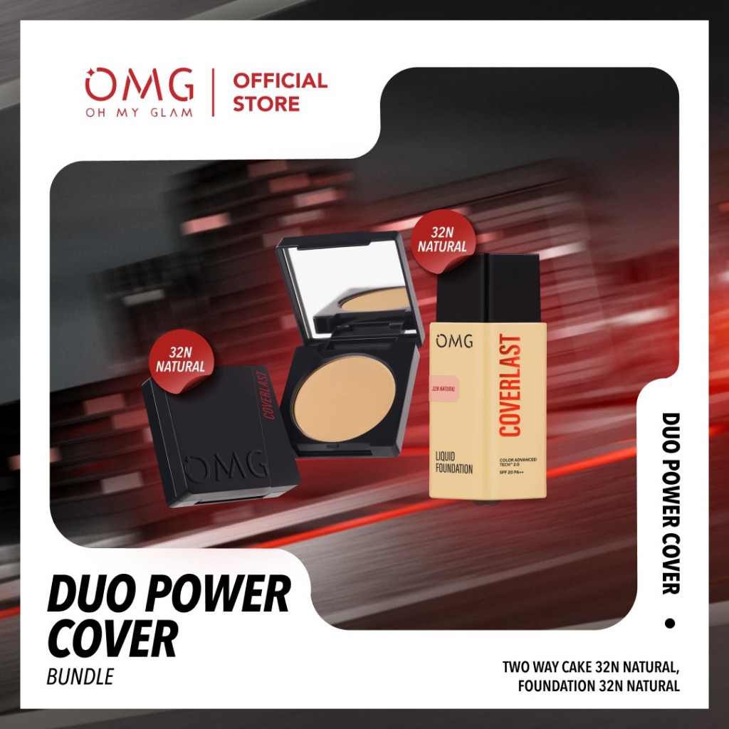 Jual OMG FAVOURITE BUNDLE! Duo Power Cover (Foundation + Bedak Padat ...