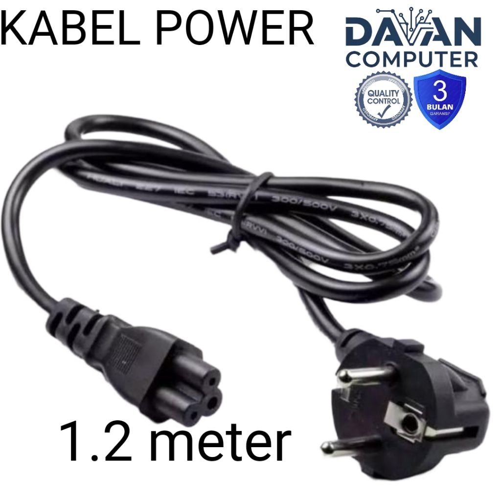 Jual Kabel power 3 lubang/ charger power 3 lubang tebal | Shopee Indonesia