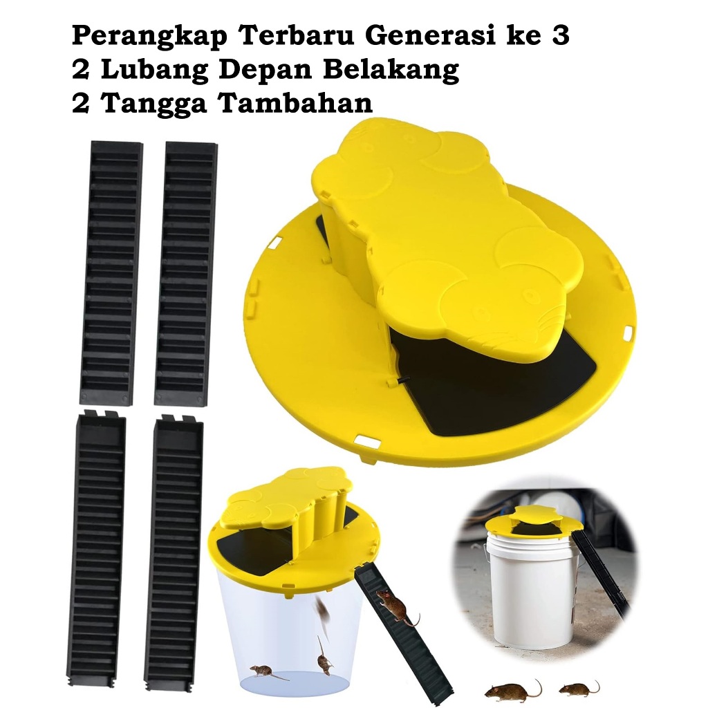 Jual Gen 3 Jebakan Perangkap Tikus Tutup Ember Cat Pail Jatuh Besar ...