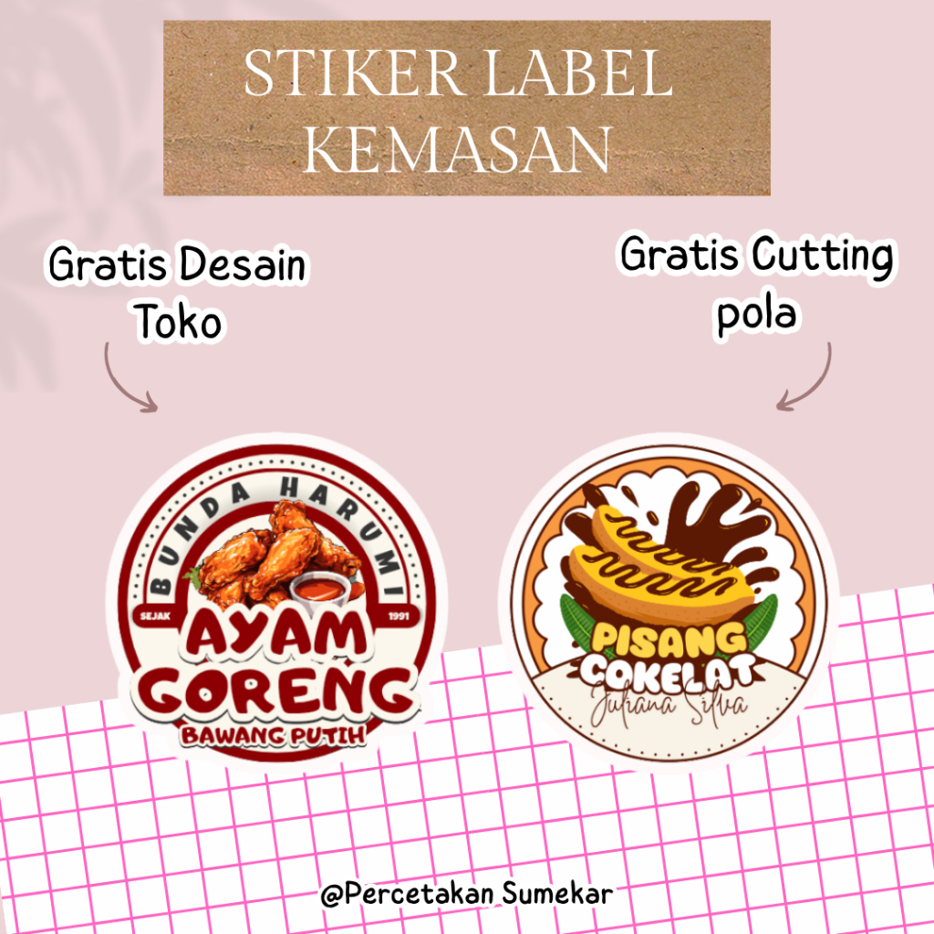 Jual Cetak Stiker Label Kemasan Usaha Custom Murah | Shopee Indonesia