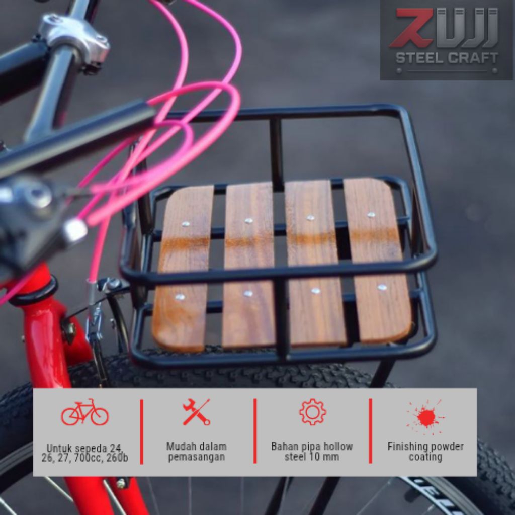 Jual Keranjang Sepeda Federal Kalcer Alas Kayu Jati Vintage MTB Fixie ...