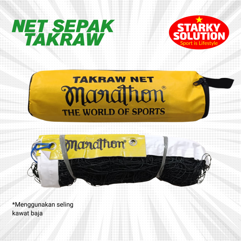 Jual Jaring Net Sepak Takraw Marathon Takrau MRT Kuning | Shopee Indonesia