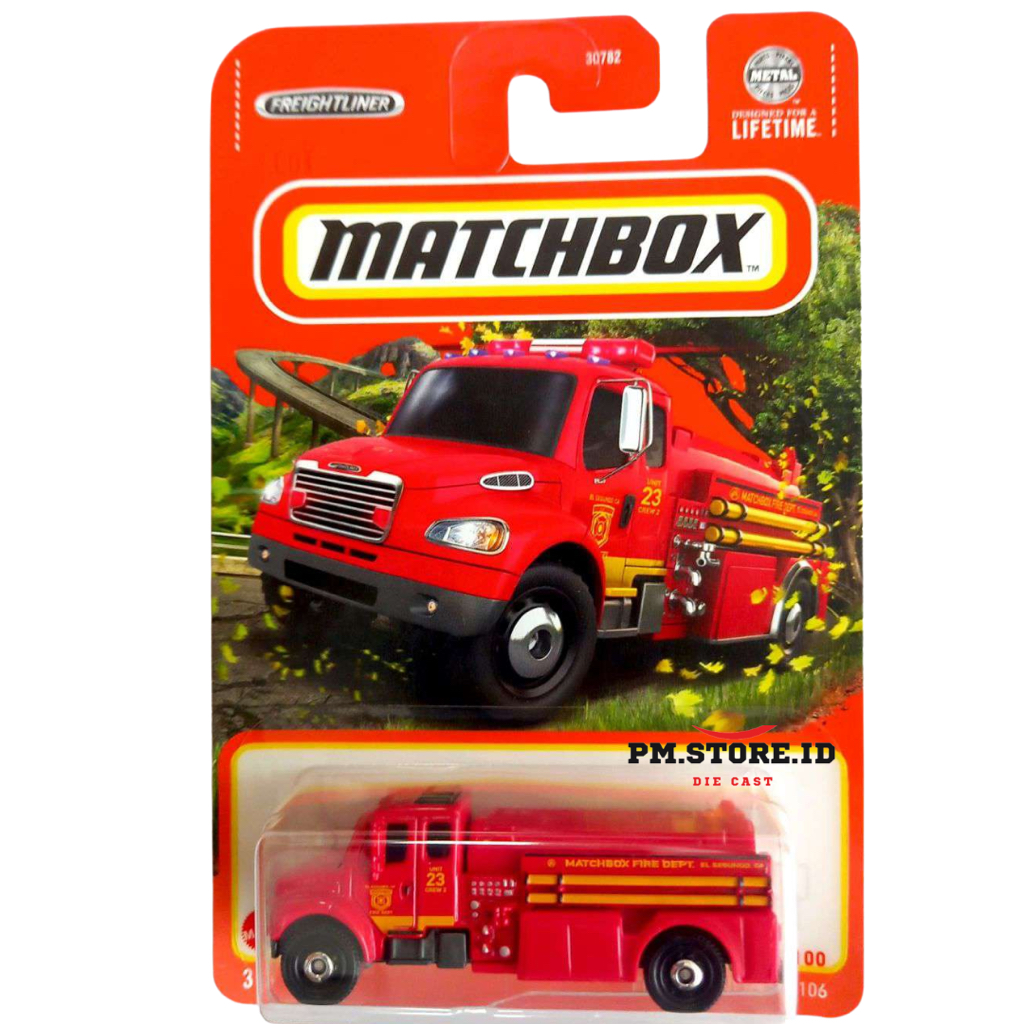 Jual Matchbox Freightliner M2 106 Merah Original Mattel | Shopee Indonesia
