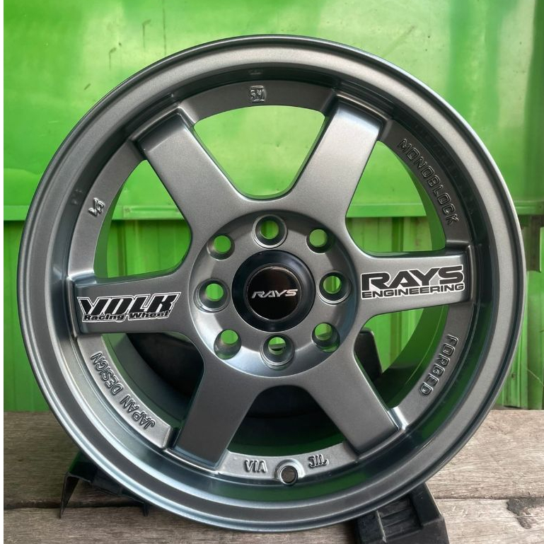 Jual 1 SET VELG TE37 SL R14 H8 vcd 100/114,3 Lbr 6 ET 38 Wrn Gun metal ...