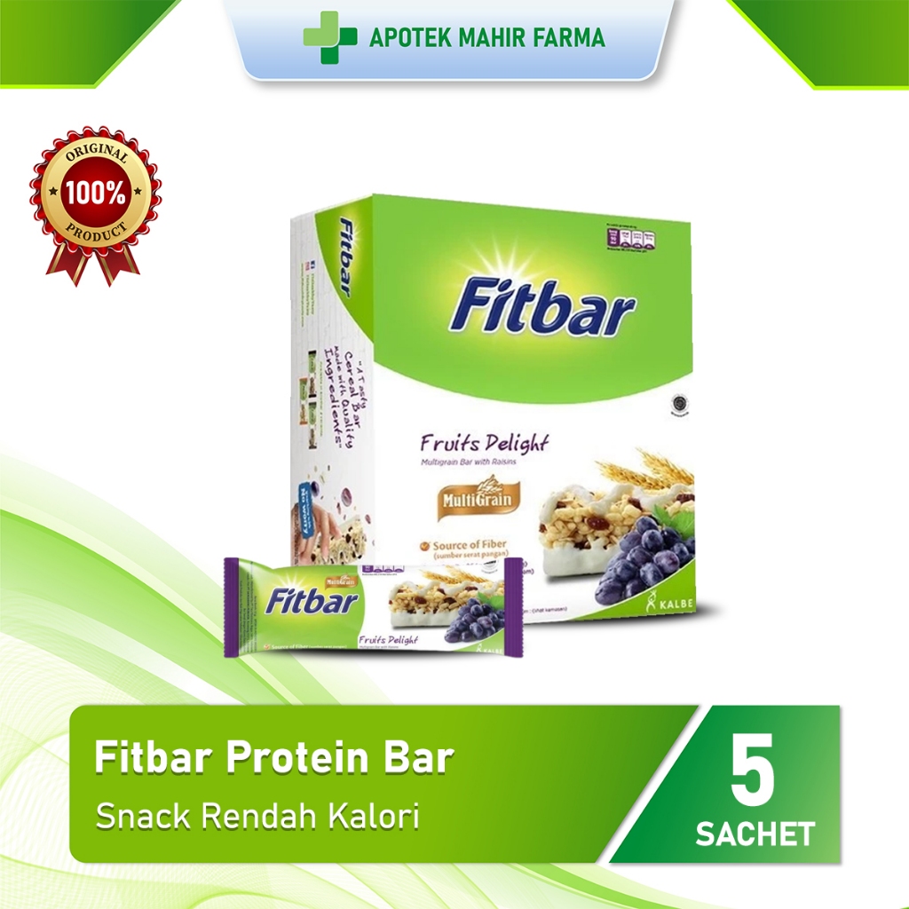 Jual Fitbar Cemilan Multi Grain Instan Diet 1 Box isi 5pcs x 20g ...