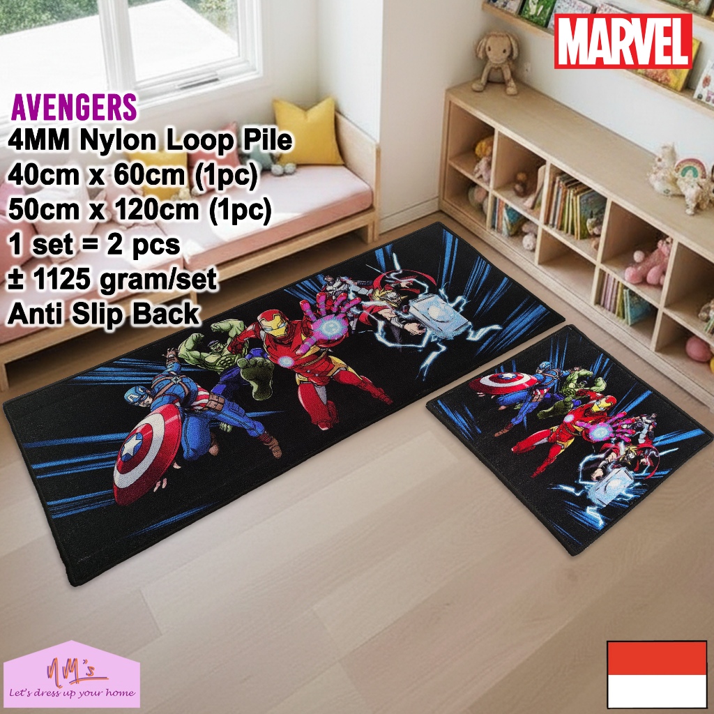 Jual Disney Marvel Official Merchandise Avengers keset kaki 2pcs 50 cm ...