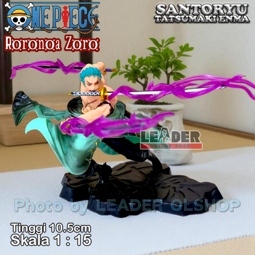 Jual RORONOA ZORO ACTION FIGURE ONE PIECE POSE SANTORYU TATSUMAKI ENMA ...
