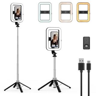 Jual Square Ring Light HP Remote Dimmable Beauty ringlight Ring Vlogge ...