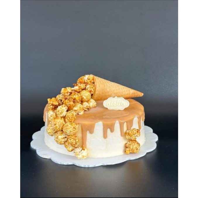 Jual Caramel Popcorn gelato cake / Italian Ice Cream Cake / Aletta Gelato Cake / Pop Corn ...