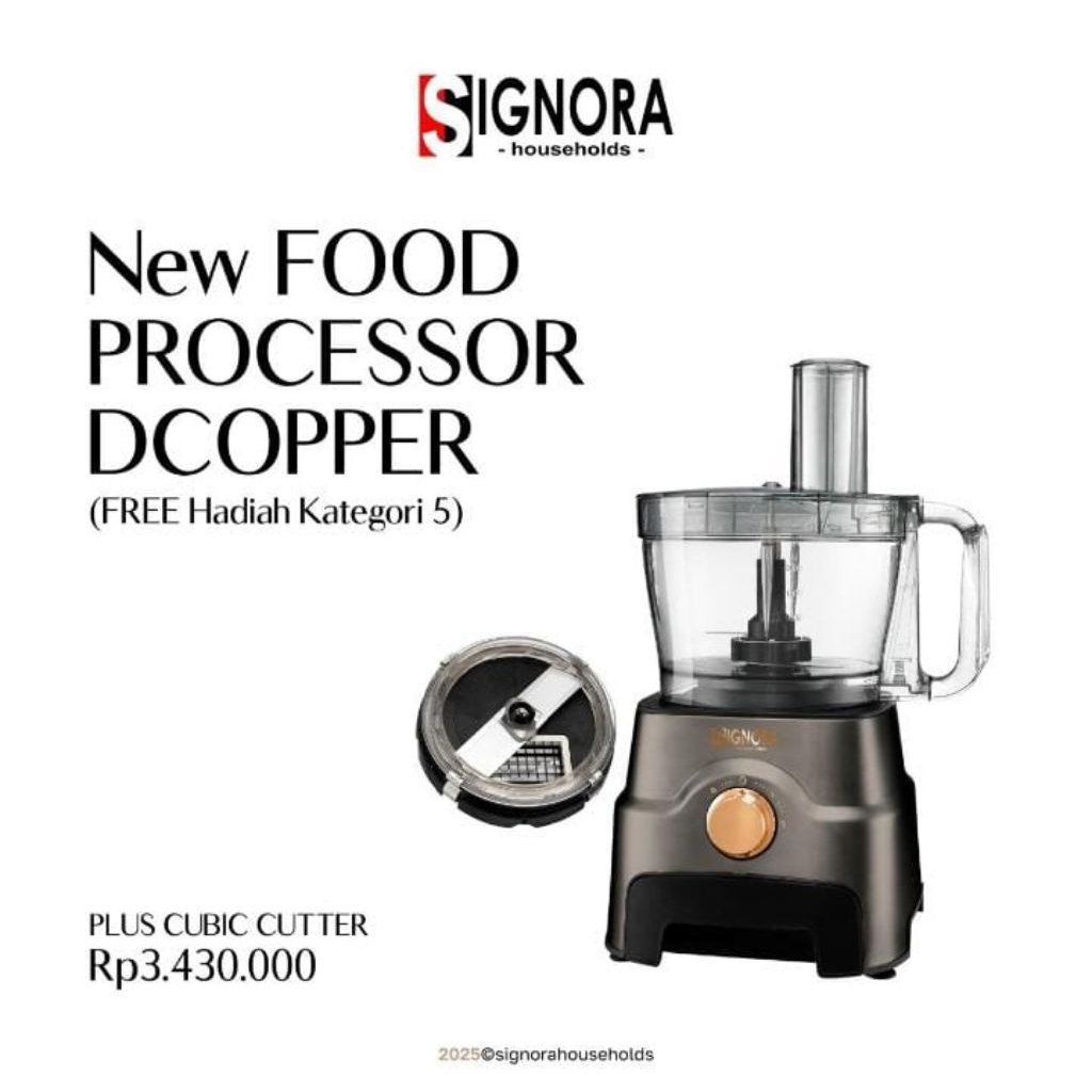 Jual New Food Processor Dcopper Cubic Cutter Signora Gratis Paking Kayu ...