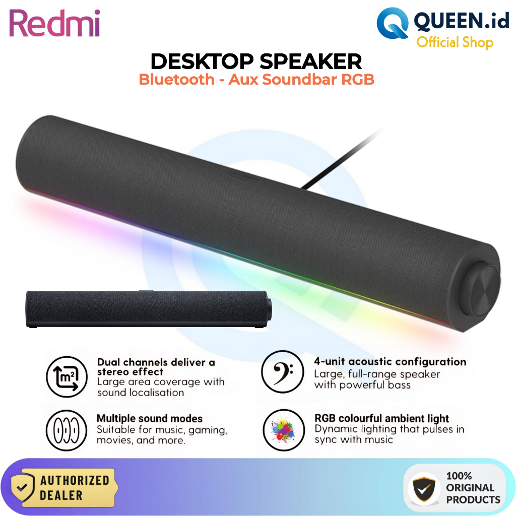 Jual Redmi Desktop Speaker Soundbar Bluetooth Stereo Dual Channel USB ...