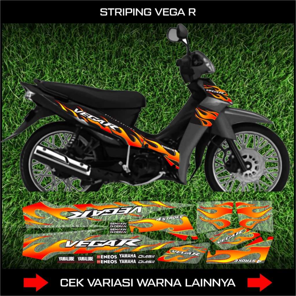 Jual Stiker Seticker Motor Vega R New Transparan Striping Variasi ...