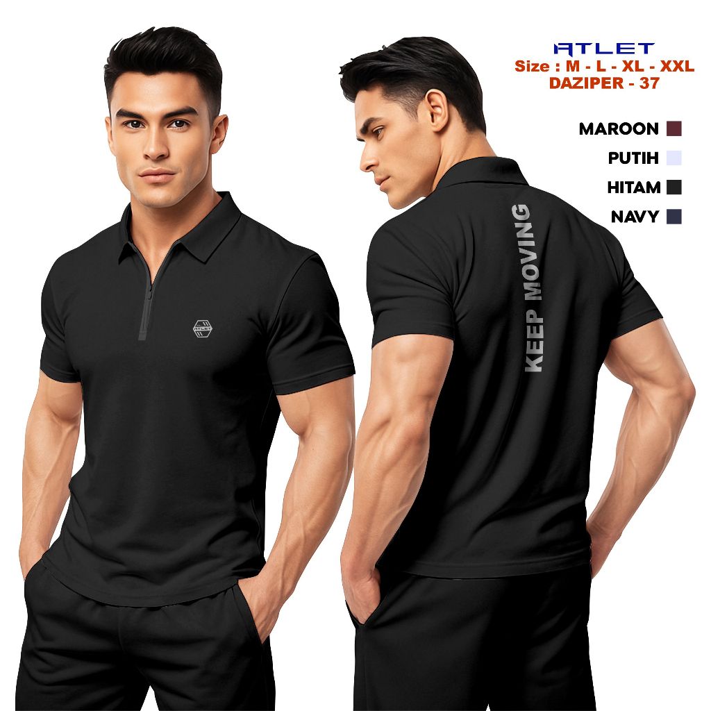 Jual Zam&Gan Sport Kaos Wangki Ziper Bahan Dryfit Baju Olahraga Lari ...