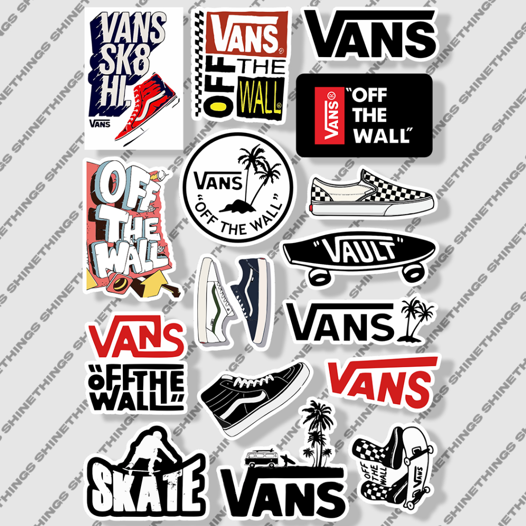 Jual Sticker Aesthetic Hypebeast Brand VANS anti air untuk helm case hp ...