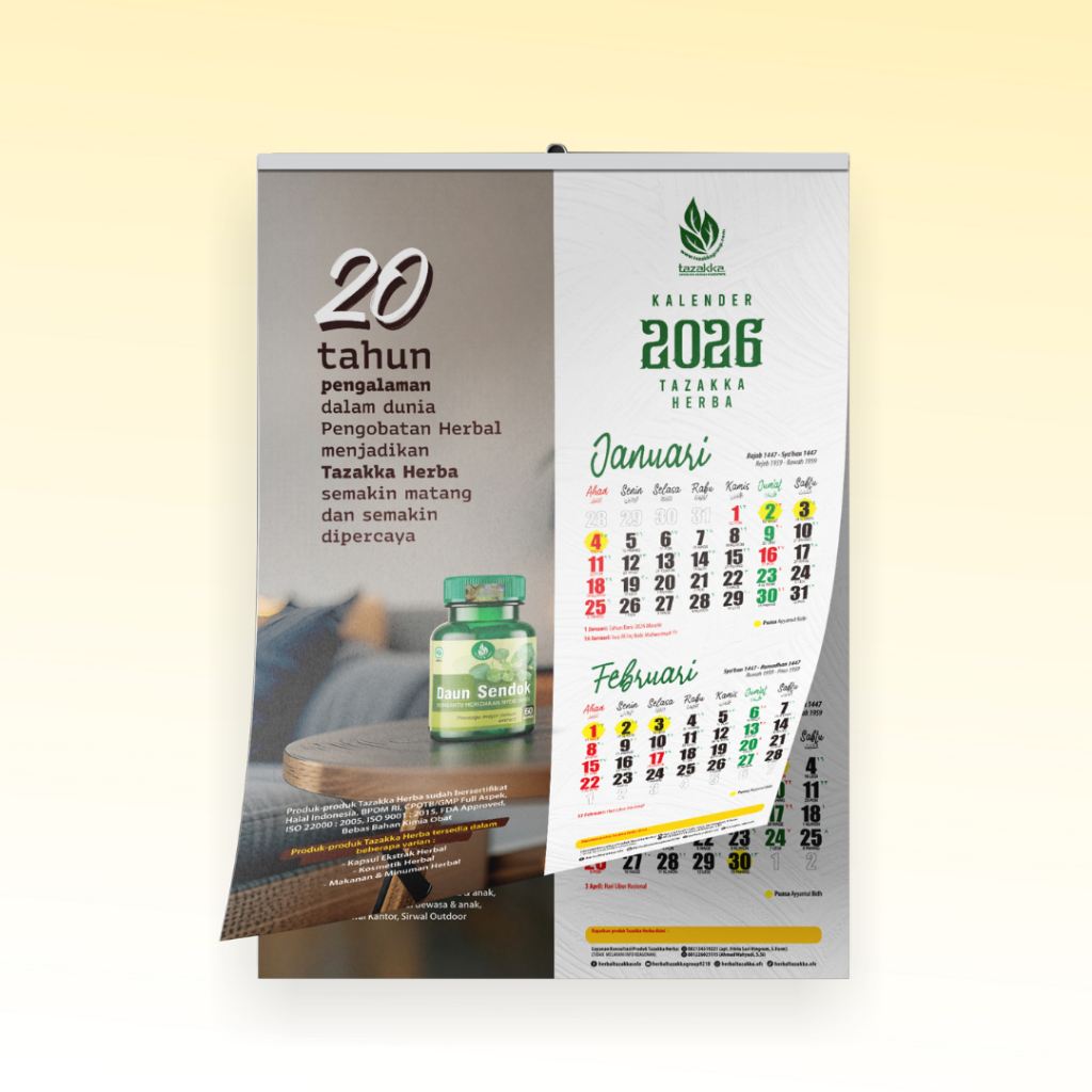 Jual Kalender Jumbo Kalender Besar Kalender 2026 Aesthetic Dinding ...