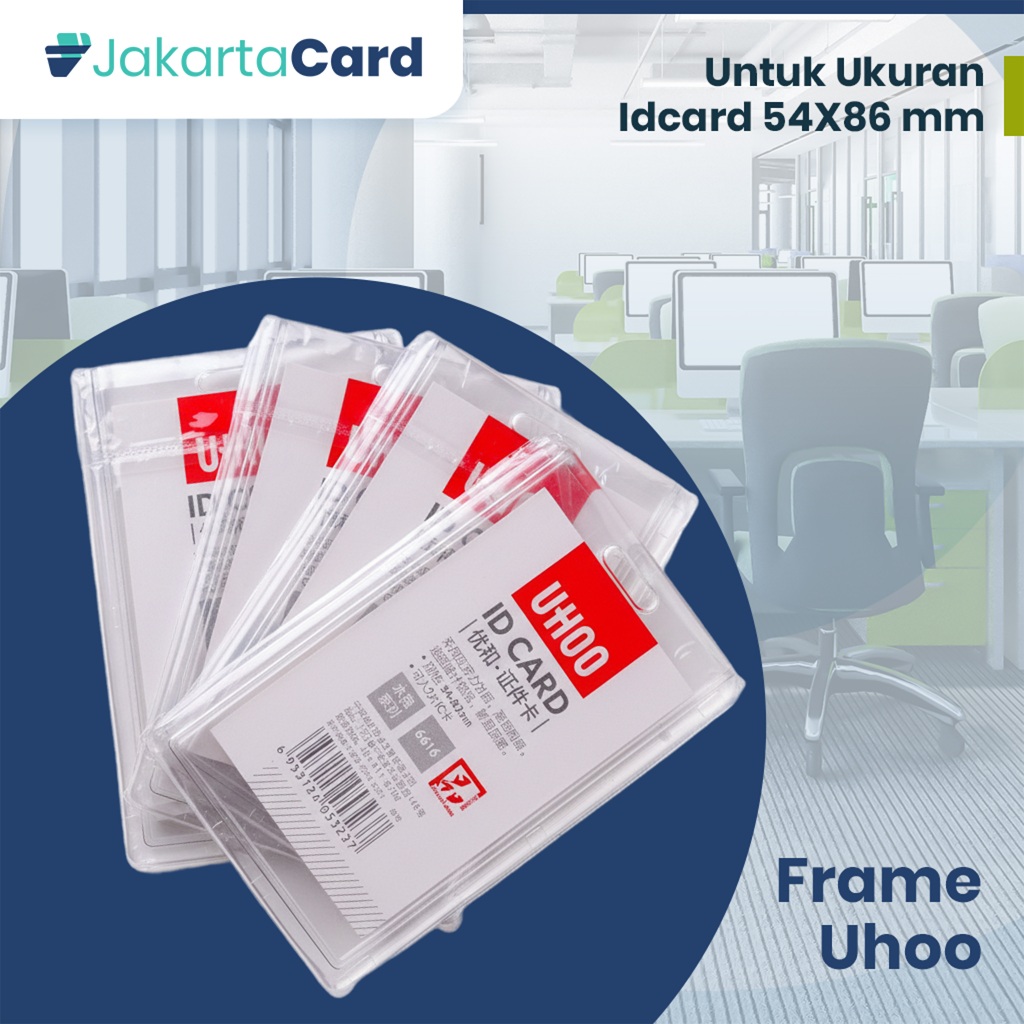 Jual Card holder Acrylic Transparent Badge ID Card casing Kartu pegawai ...