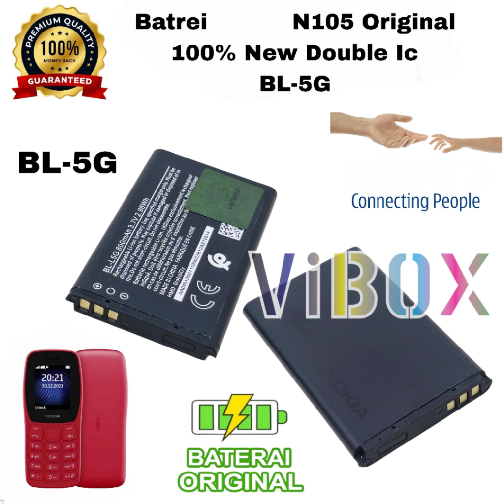 Jual BL-5G Baterai NK N105 Original 100% Double Ic Battery Rechargeable ...
