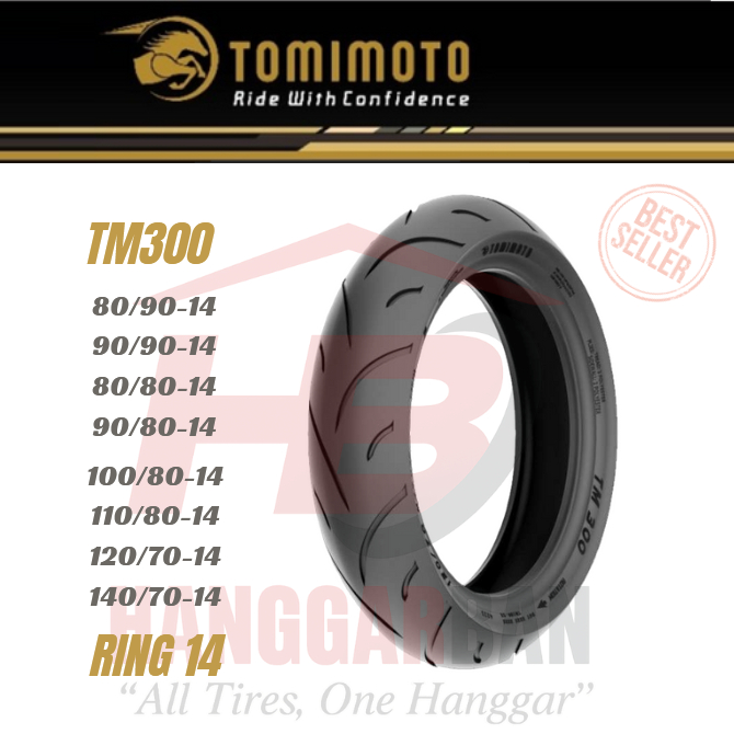 Jual ( RING 14 ) TOMIMOTO Ban Motor Matic TUBELESS ( CEK TM300 / TM325 ...