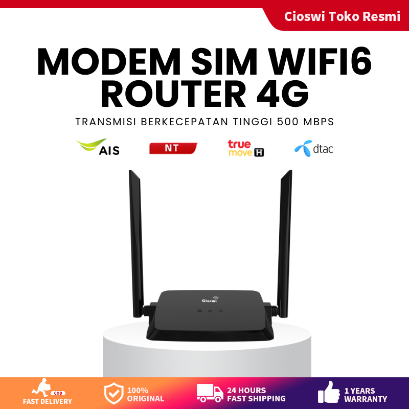 Jual Cioswi 500mbps Modem 4G Kartu Wireless Router mendukung SIM CARD ...