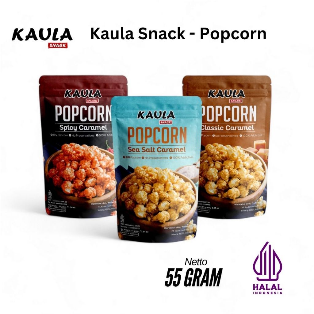 Jual Kaula Snack Popcorn Jagung Berondong, 55 gram | Shopee Indonesia