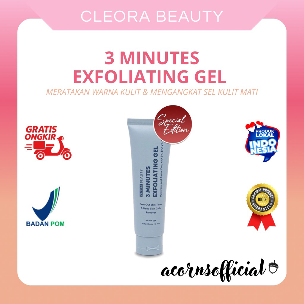 Jual [EXP04/2026] Cleora 3 Minutes Exfoliating Peeling Gel 50gr - Scrub ...
