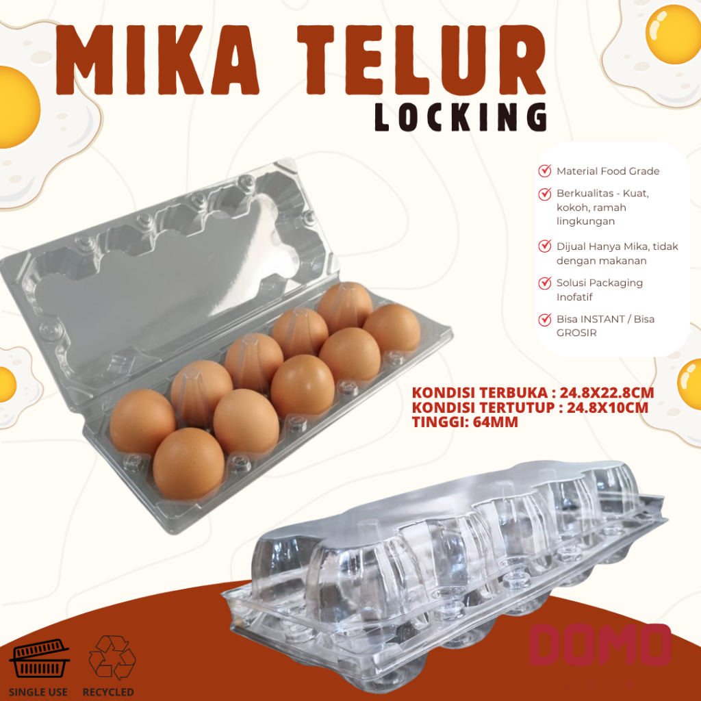 Jual Mika Telur Kunci / Mika Telur Locking Tebal 100pc | Shopee Indonesia