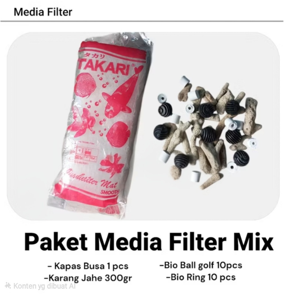 Jual Paket Media Filter Akuarium Murah Bioball, Karang Jahe, Bioring ...