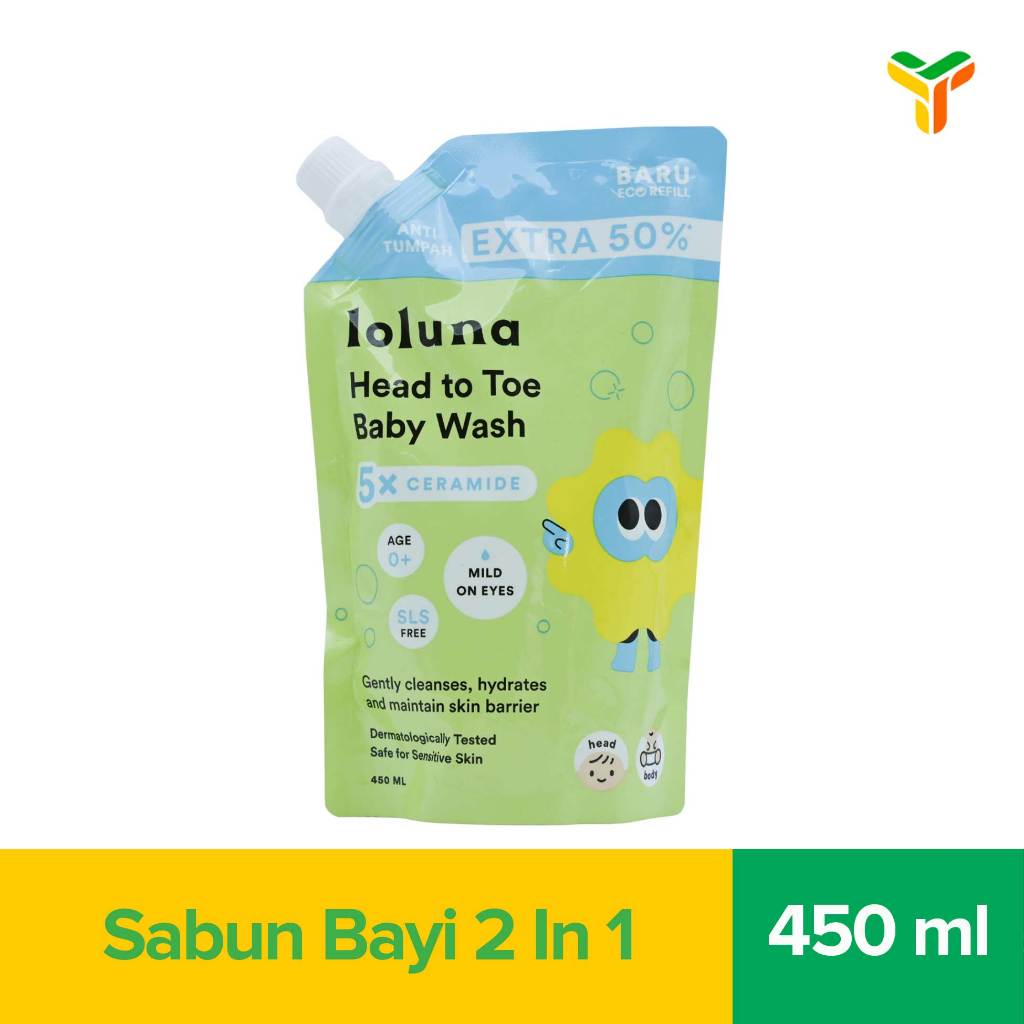 Jual Loluna Head To Toe Baby Wash 450 Ml | Shopee Indonesia
