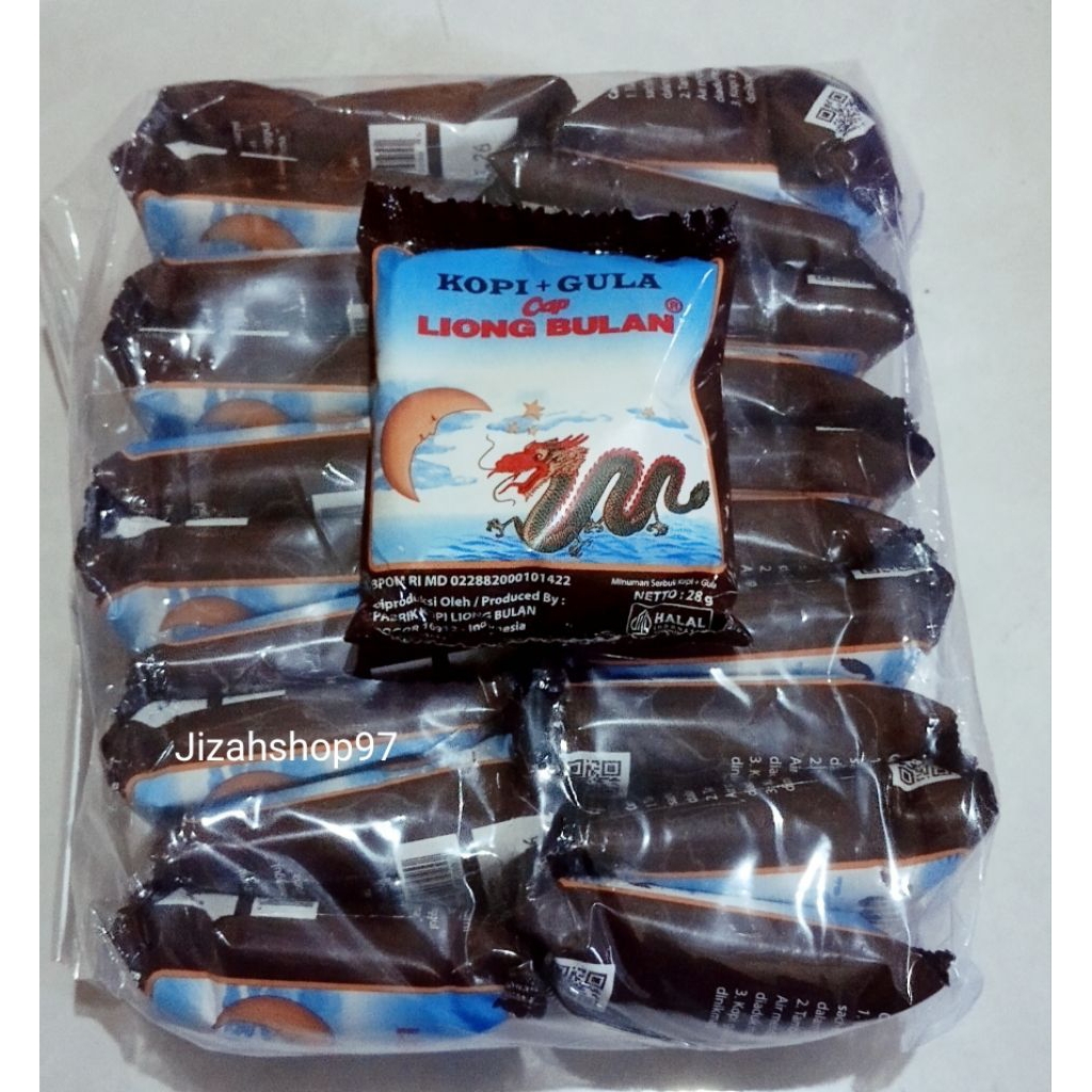Jual kopi liong bulan kopi+gula 28gr, isi 20pcs | Shopee Indonesia
