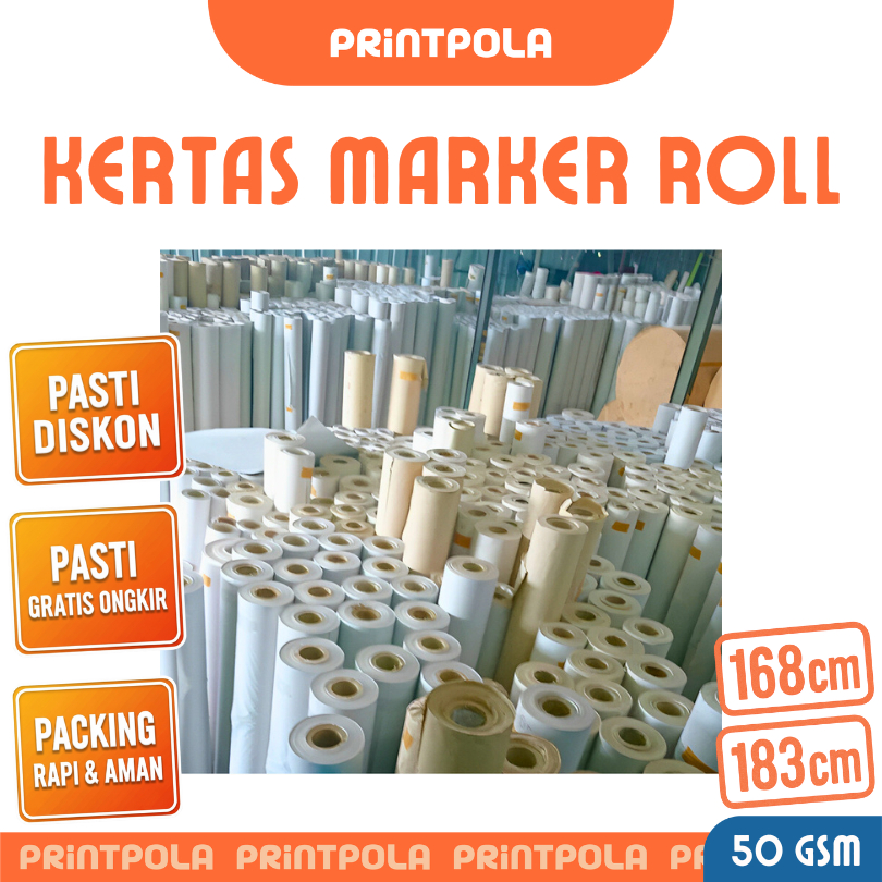 Jual Kertas Marker Roll Untuk Garment & Konveksi Plisket ASPEK 50 Gsm ...