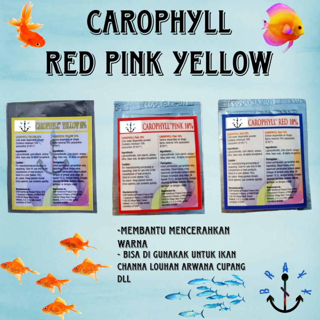 Jual Obat pertegas warna hewan Obat Pewarna alami CAROPHYLL PINK, RED ...