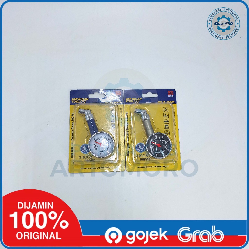Jual Alat Ukur Tekanan Angin Ban Dial 100, 140PSI American Tool | Shopee Indonesia