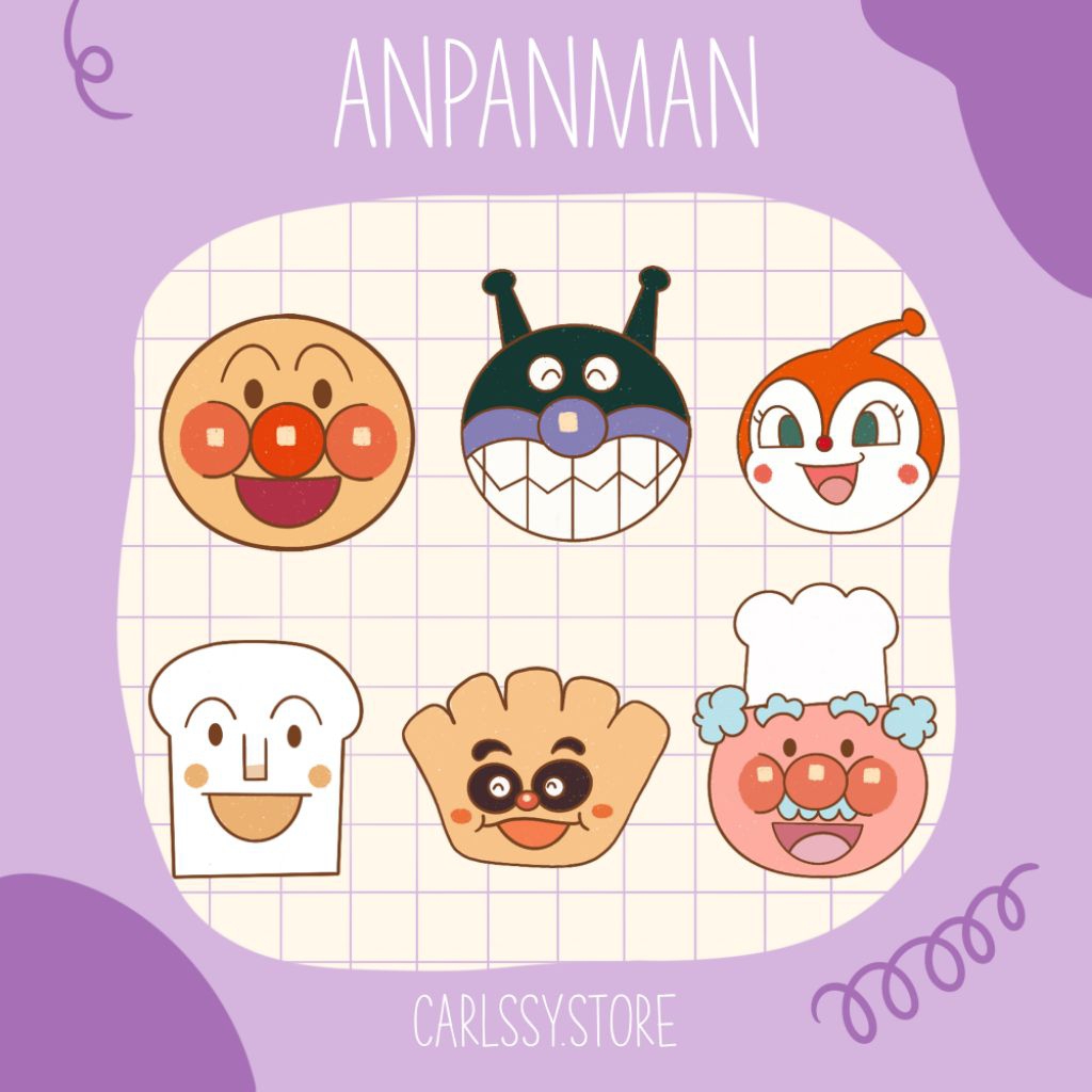 Jual Sticker Nama Custom - Anpanman | Shopee Indonesia