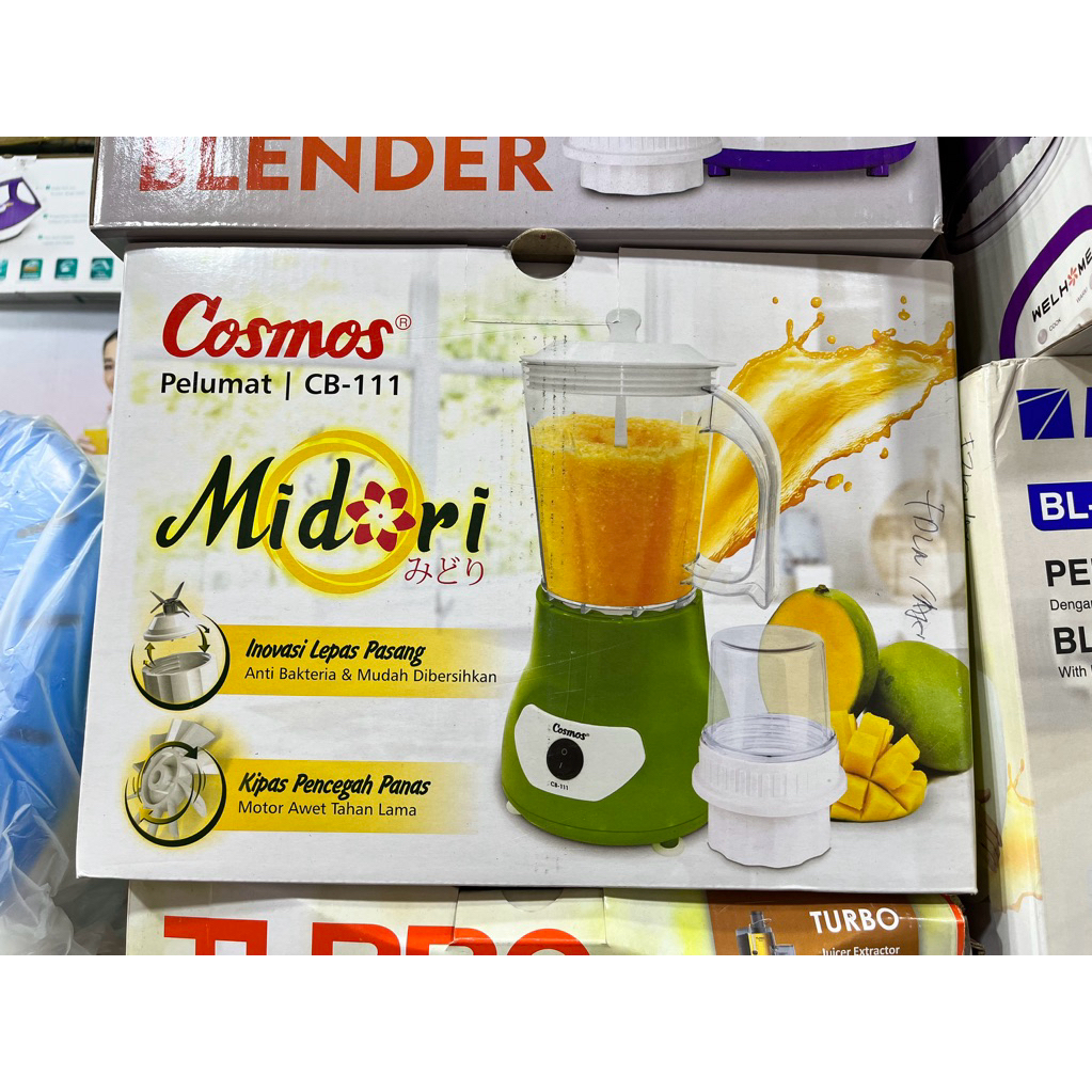 Jual BLENDER COSMOS MIDORI 1 LITER CB-111 SERIES - BLENDER COSMOS 2IN1 ...