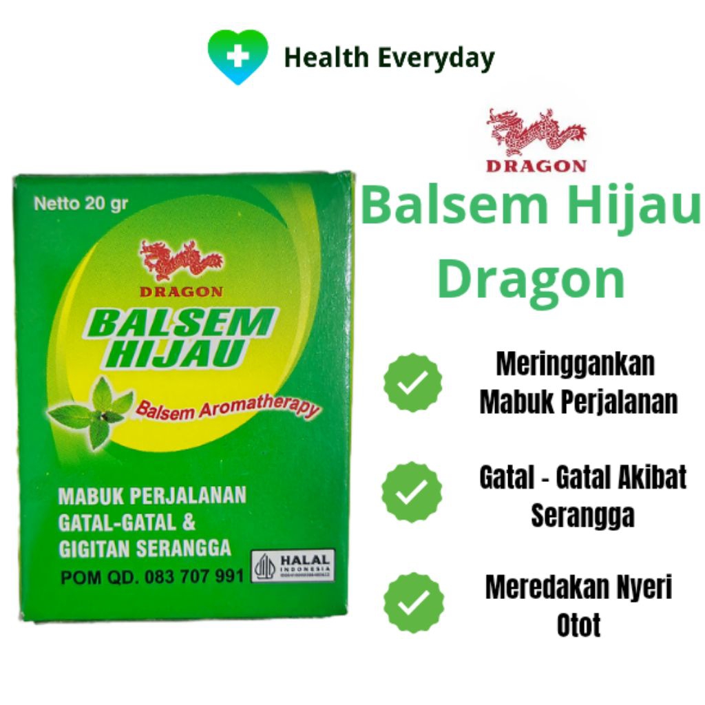 Jual BALSEM HIJAU DRAGON 20g - Cap Dragon - Mabuk Pejalan, Gatal ...