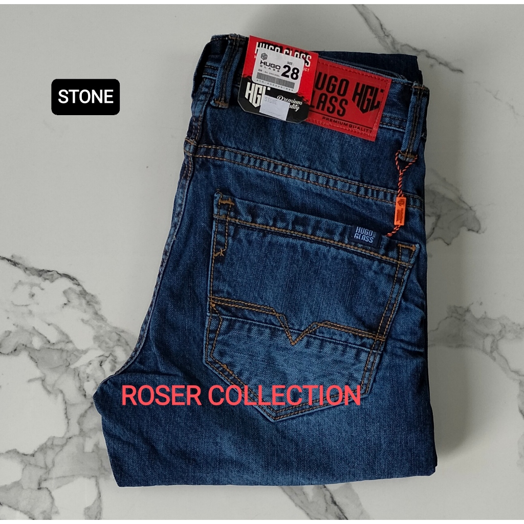 Jual CELANA JEANS PRIA STANDAR REGULER PREMIUM 27-38 - CELANA JEANS ...