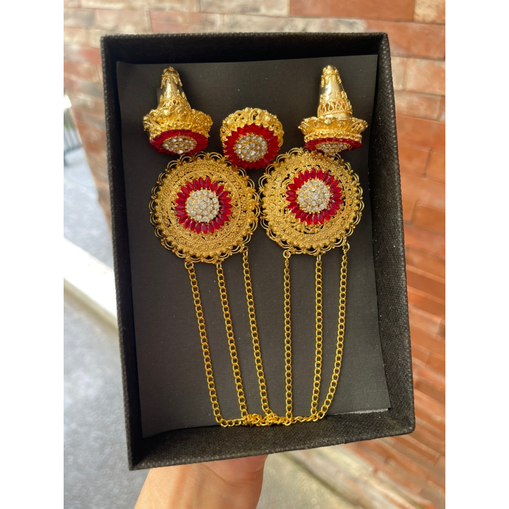 Jual Set Bros Alpaka Kancing Bulat ringgit Sircon | Shopee Indonesia