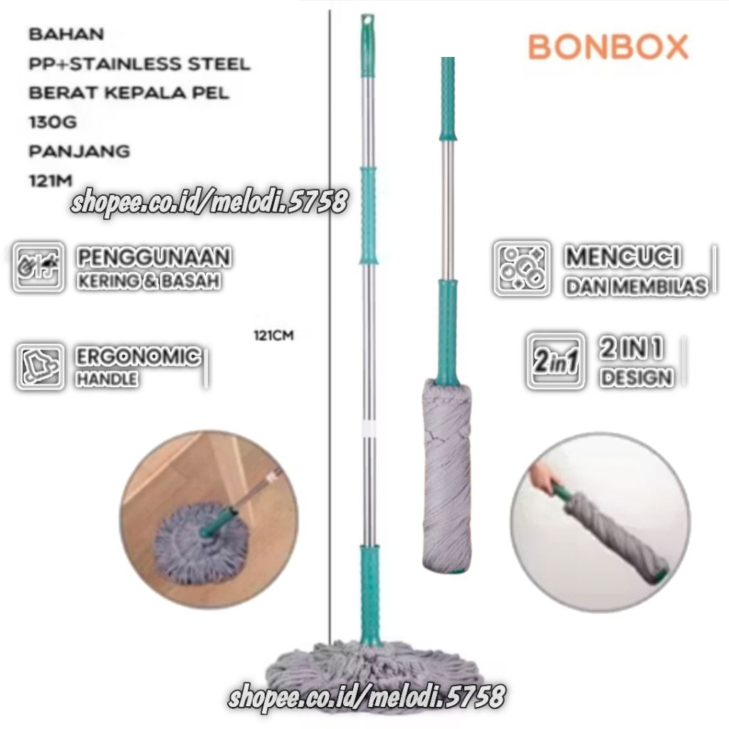 Jual PEL LANTAI BONBOX Alat Pel Putar Otomatis Dengan Daya Serap Tinggi ...