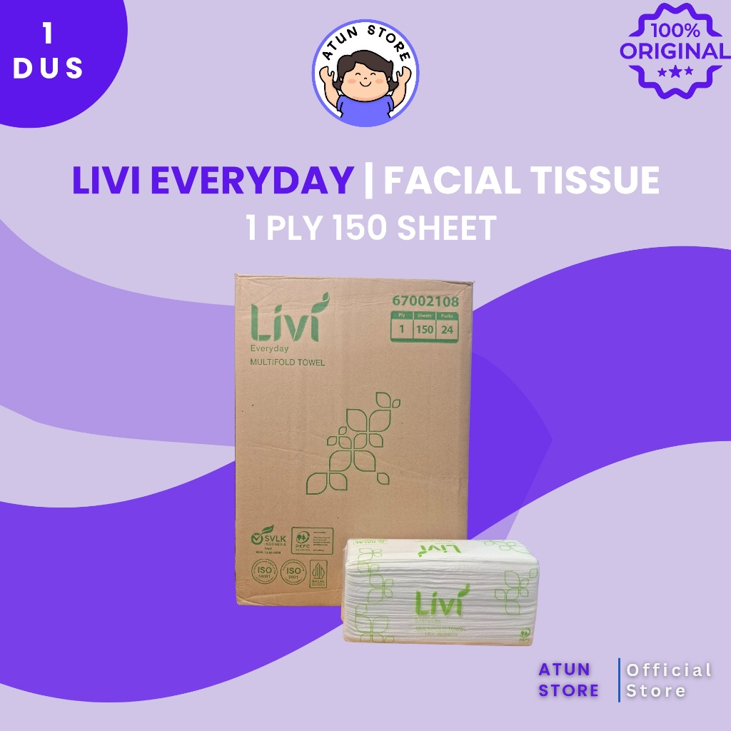Jual PAKET [ 1 DUS ] | LIVI EVERYDAY MULTIFOLD TOWEL | TISSUE WAJAH ...