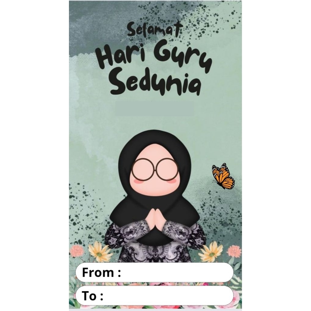 Jual (32 PCS) Hang Tag Teacher Day | Gift Card | Hang Tag Hari Guru ...