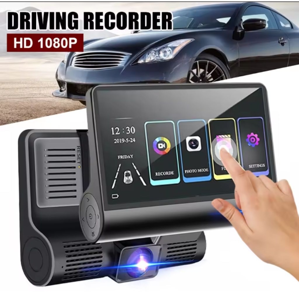 Jual Car DVR Dashcam Mobil Dual Camera 4 Inch Full HD Wide Angle 170 ...