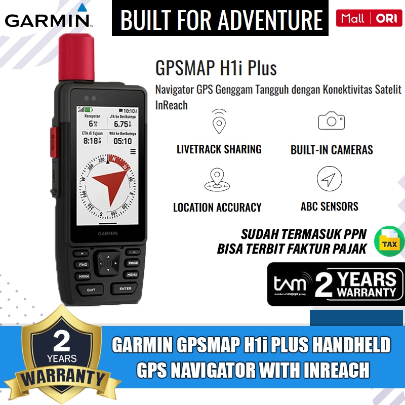 Jual GARMIN Gpsmap H1i Plus Camera Inreach Touchscreen GPS Genggam H1i ...