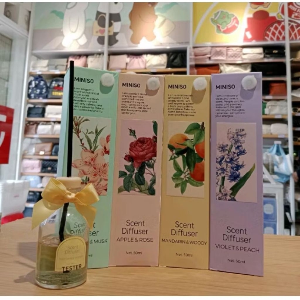 Jual Official BALI MINISO Diffuser Aromaterapi Flower Joy Series ...