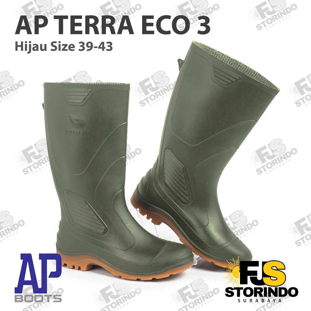 Jual Sepatu Boot Tinggi TERRA ECO 3 APBOOTS Hijau Anti Slip Lentur ...