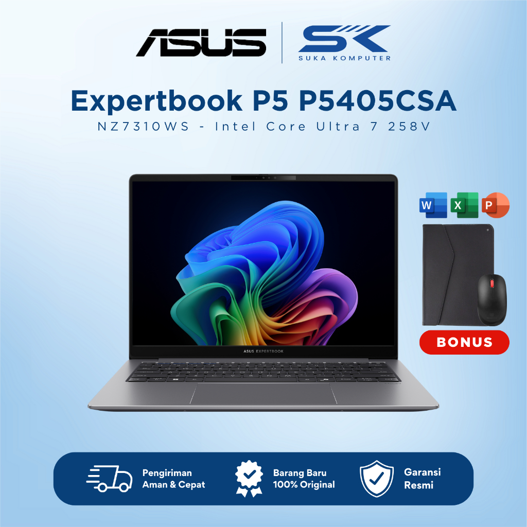 Jual Asus Expertbook P5 P5405CSA-NZ7310WS/Ultra 7-258V/32GB/1TB SSDW11 ...