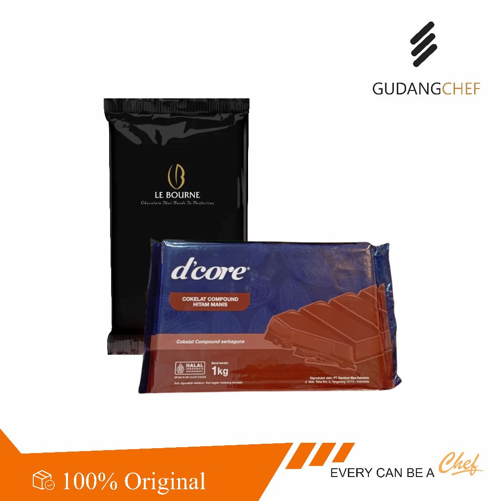 Jual Colatta D'Core Dark Chocolate Compound 1KG-5KG & Le Bourne Premium ...