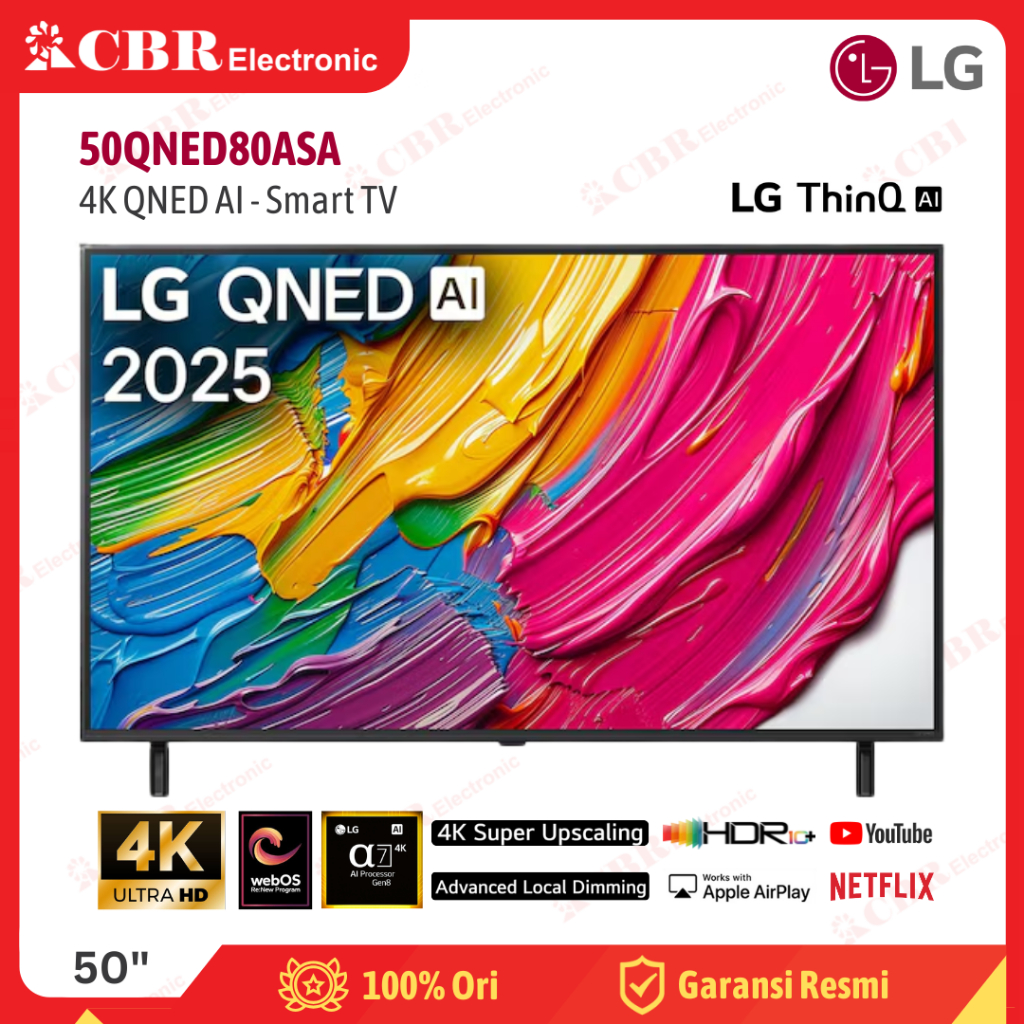 Jual TV LG 50 Inch LED 50QNED80ASA (4K QNED AI - Smart TV) | Shopee ...