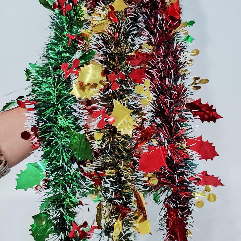 Jual [Cherry Daun] Slinger tinsel rumbai natal hiasan christmas hijau ...