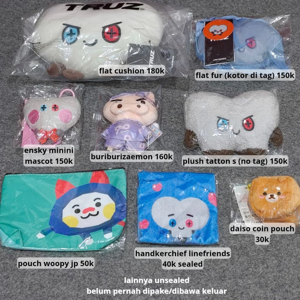 Jual SALE TRUZ treasure bonbon junkyu woopy jeongwoo pouch sega flat ...