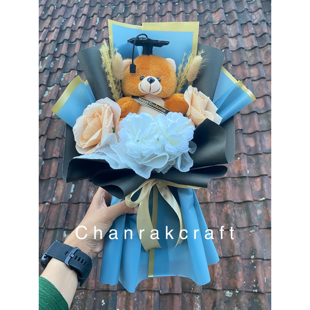 Jual hadiah gift kado bucket boneka teddy bear mini bunga wisuda ...